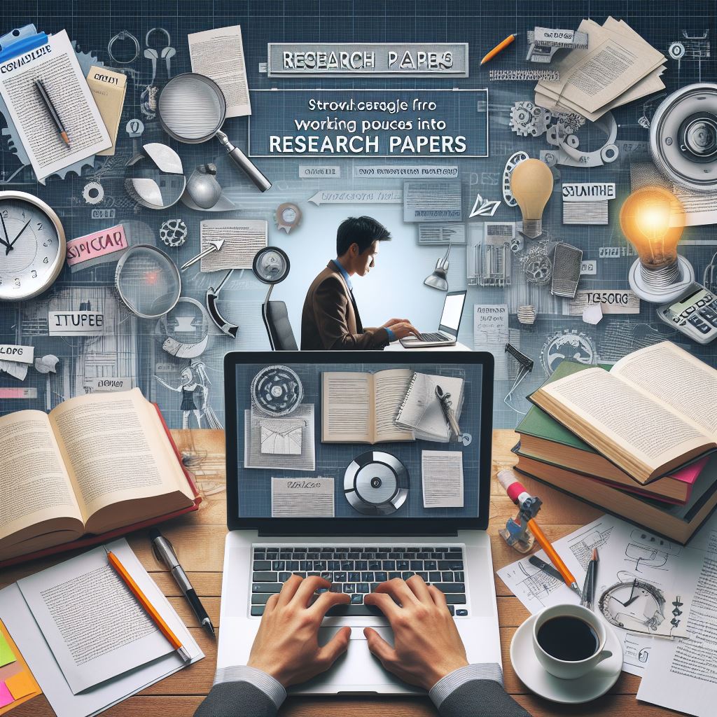 What are some strategies for working sources into my research paper?