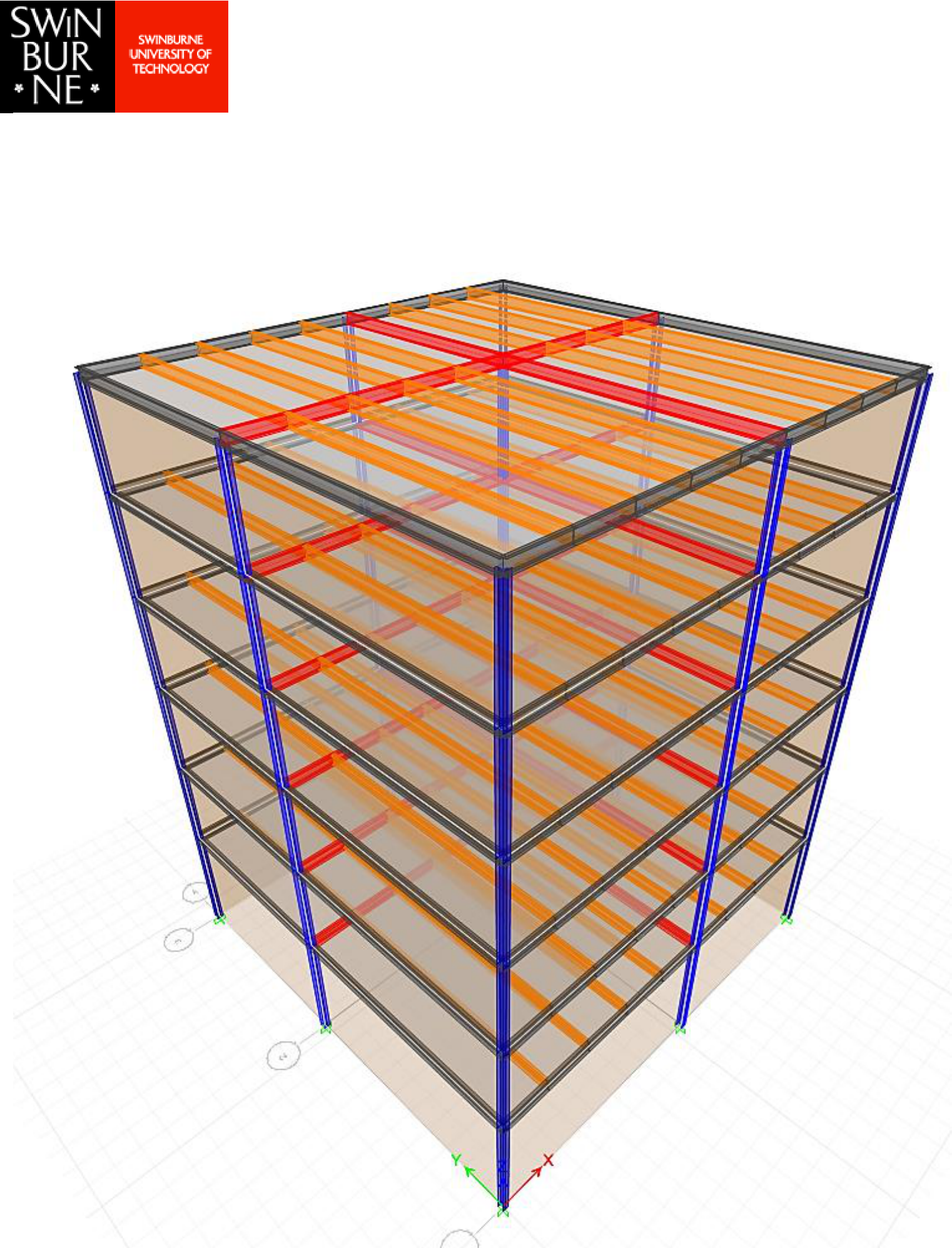 figure structural floor plan depicting primary beams