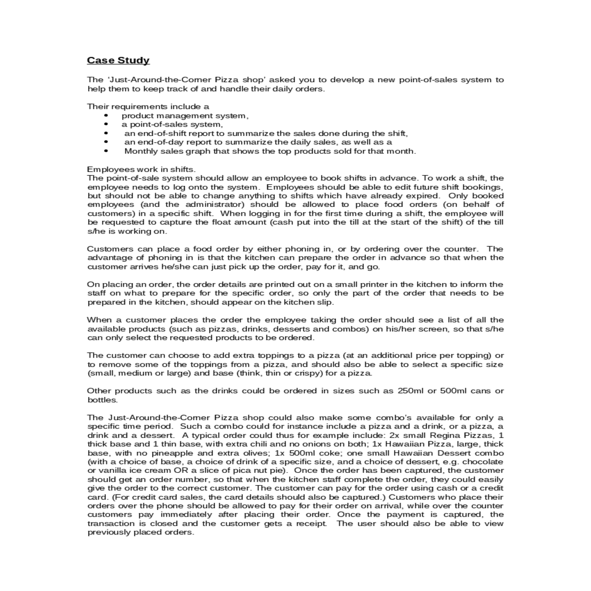 than the sum the prices the single items