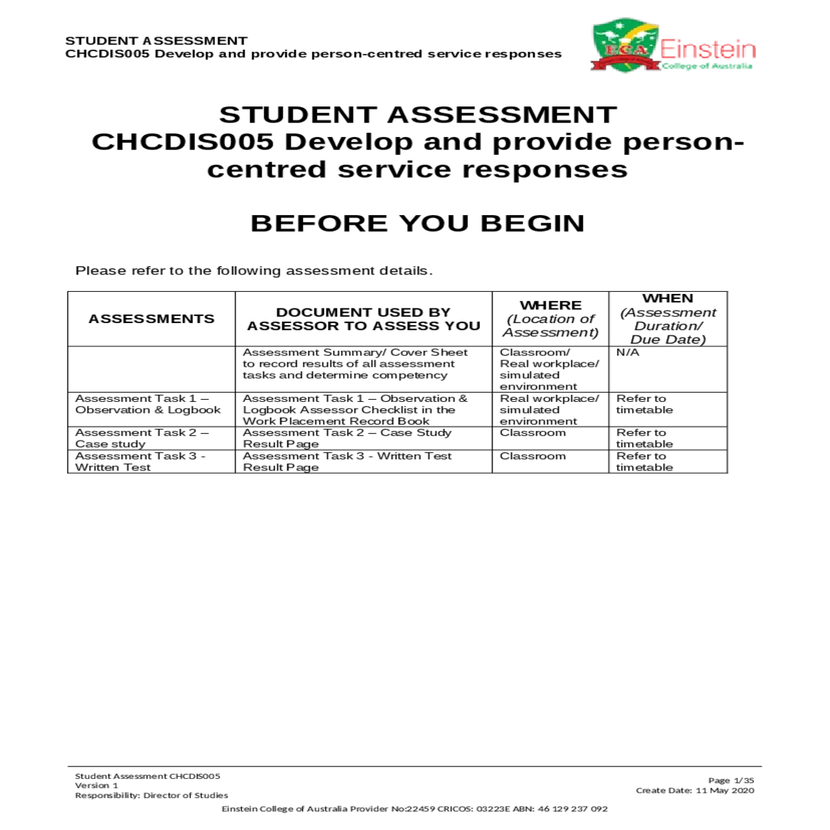 develop person-centred individualised plan meet the aspirations