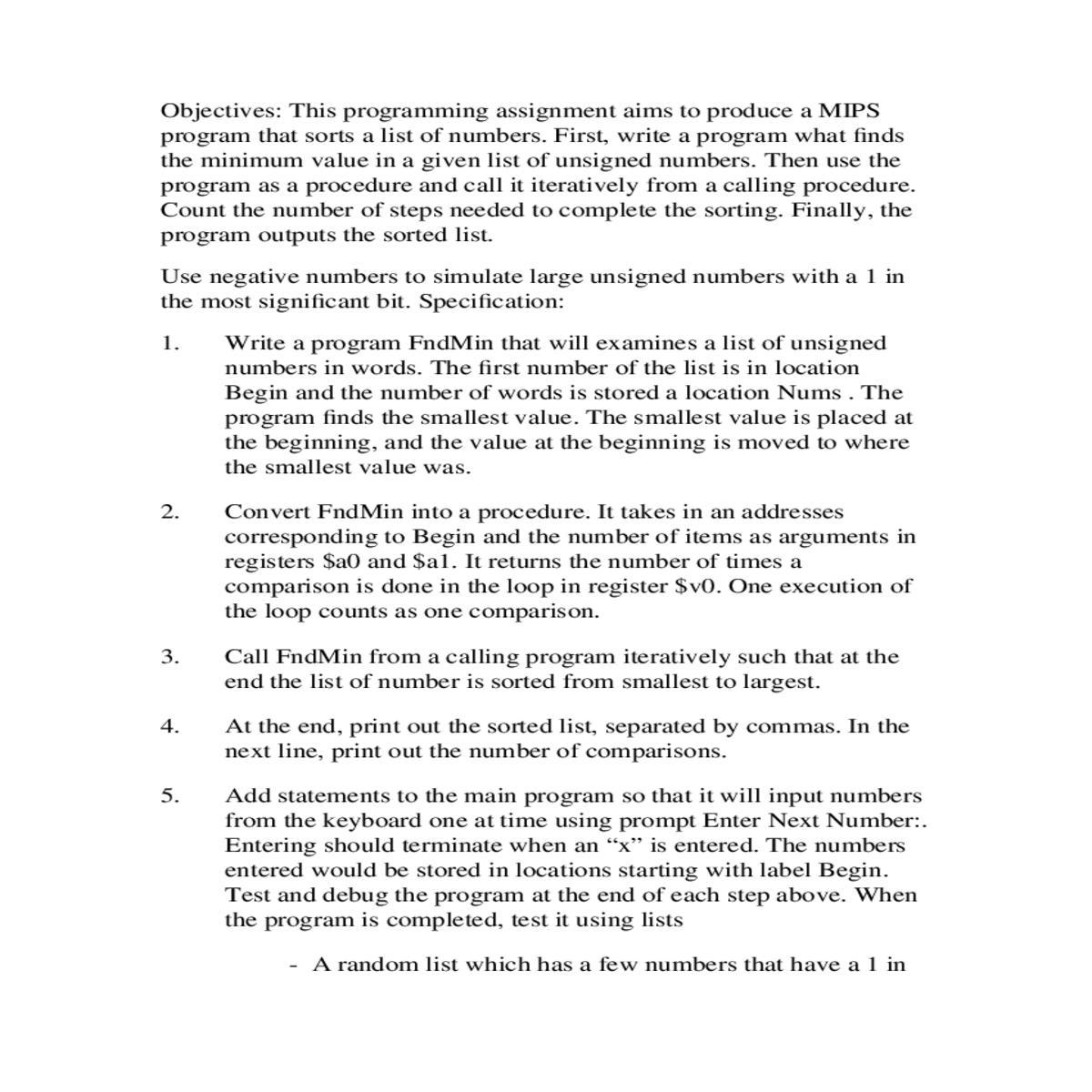 count the number steps needed complete the sorting