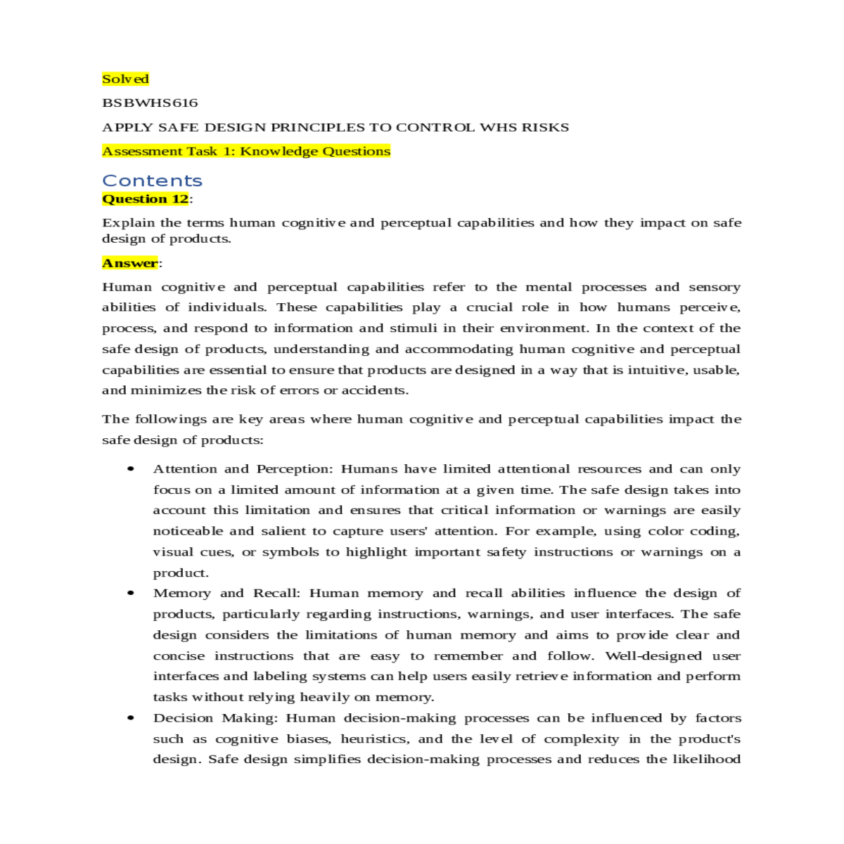 the context the safe design products