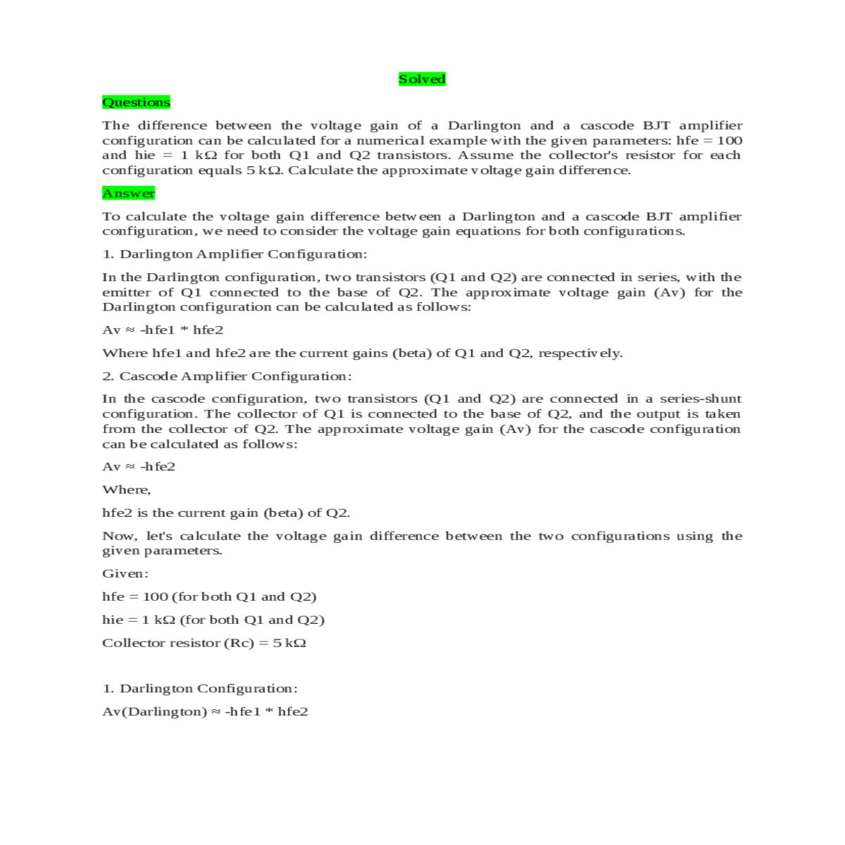 let calculate the approximate voltage gain difference gain difference ...