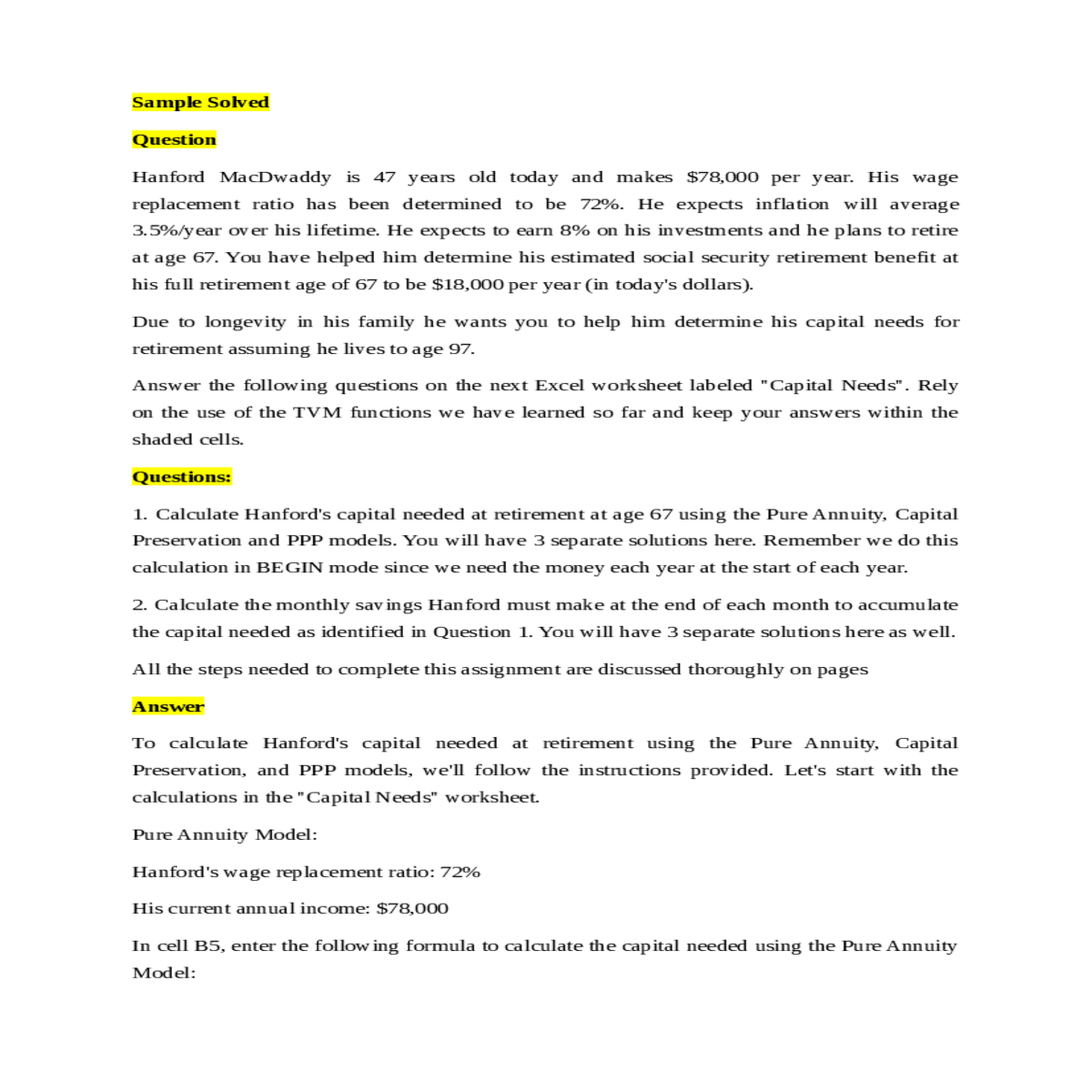 capital preservation and ppp models