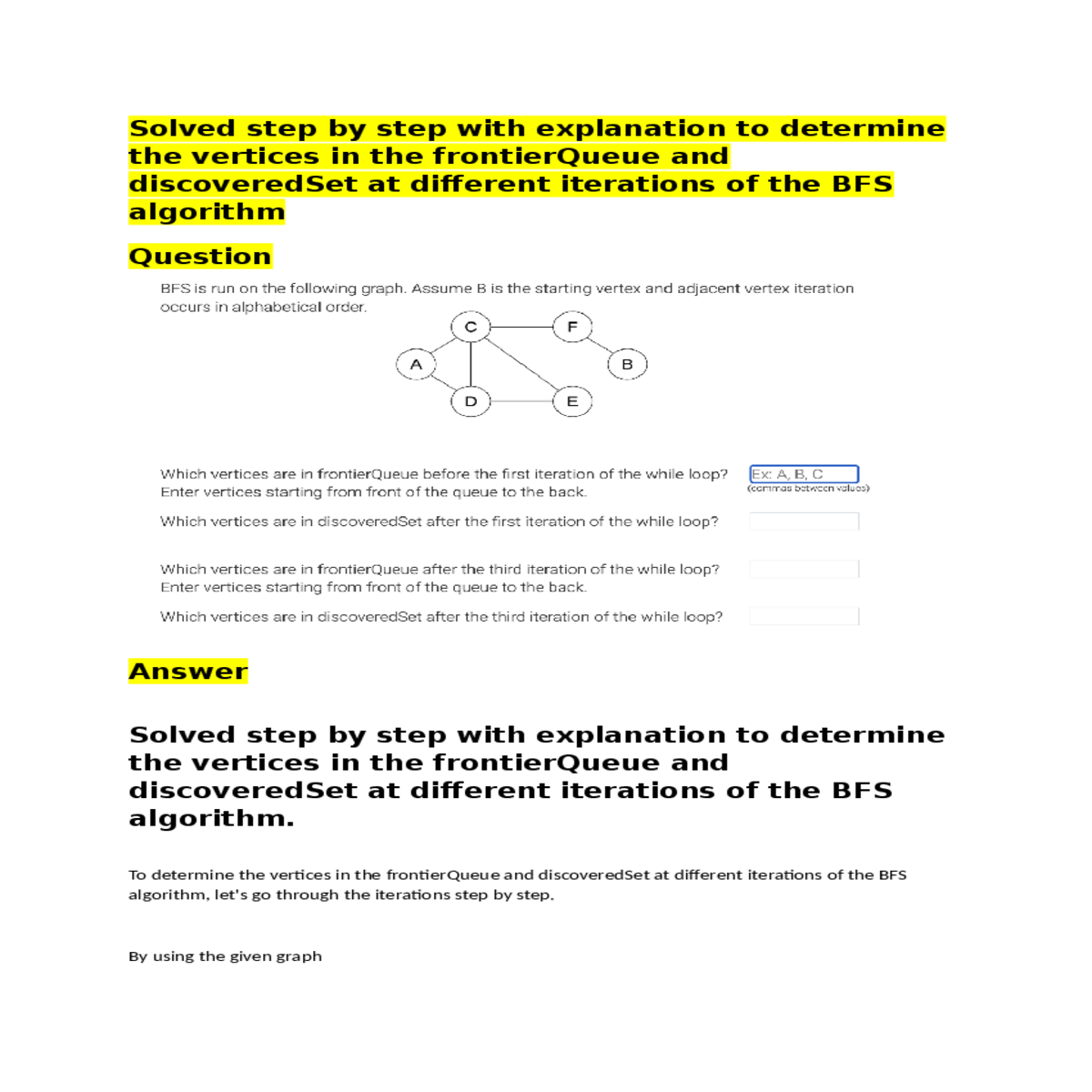 solved step by step with explanation to determine the vertices in the ... solved step by step with explanation to determine the vertices in the ...