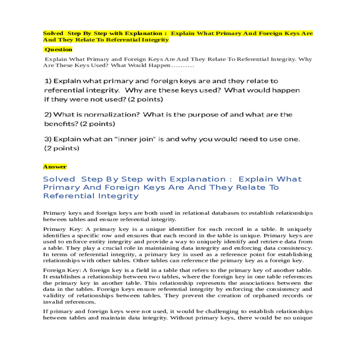 Well Structured Tables Enable Faster Query Execution And Indexing 0692