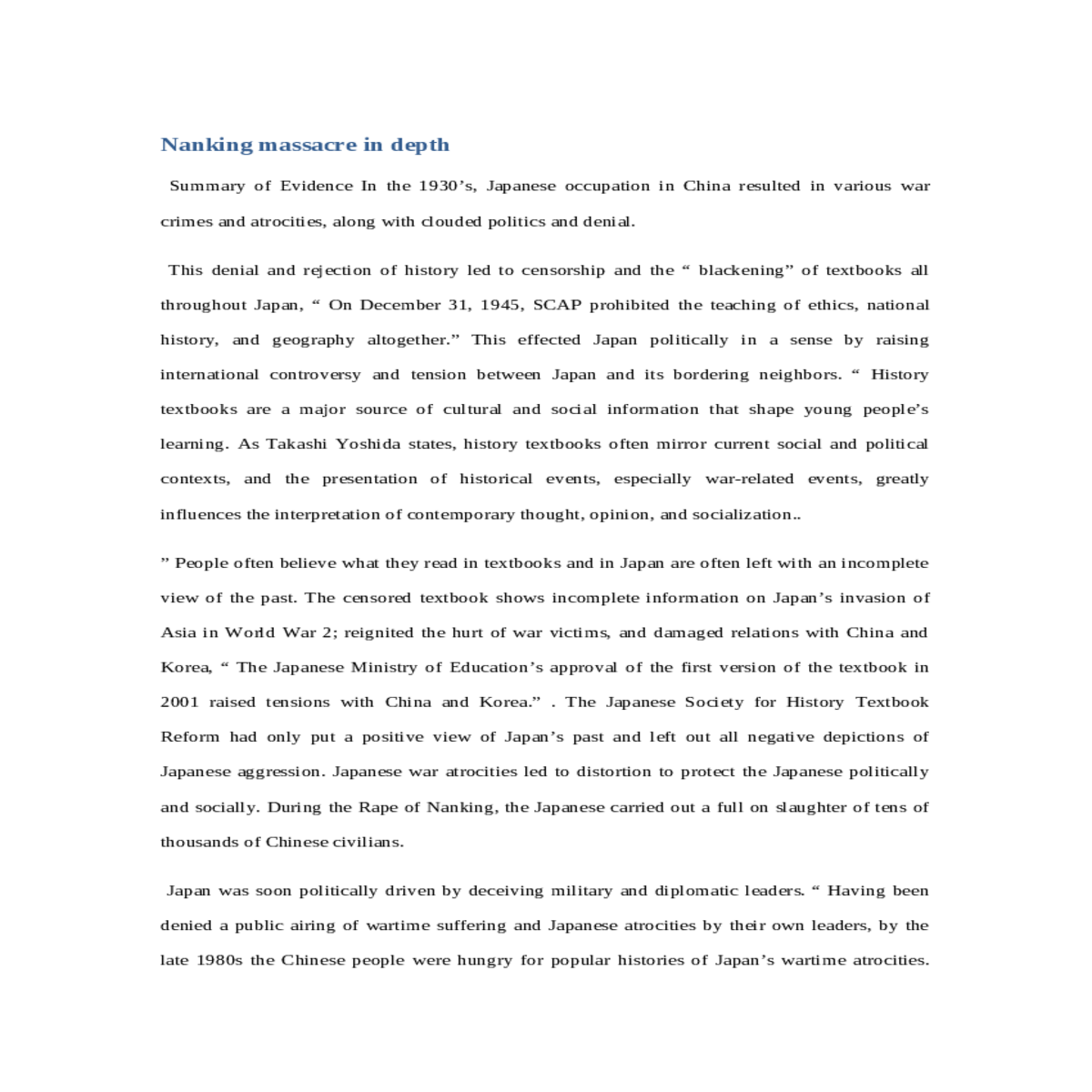 iris rape nanking the forgotten holocaust world war