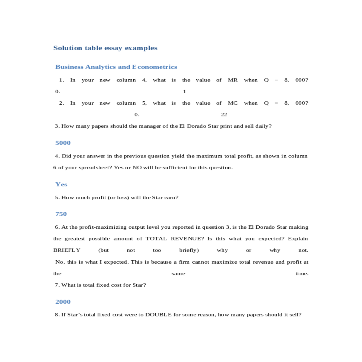 did your answer the previous question yield the maximum total p