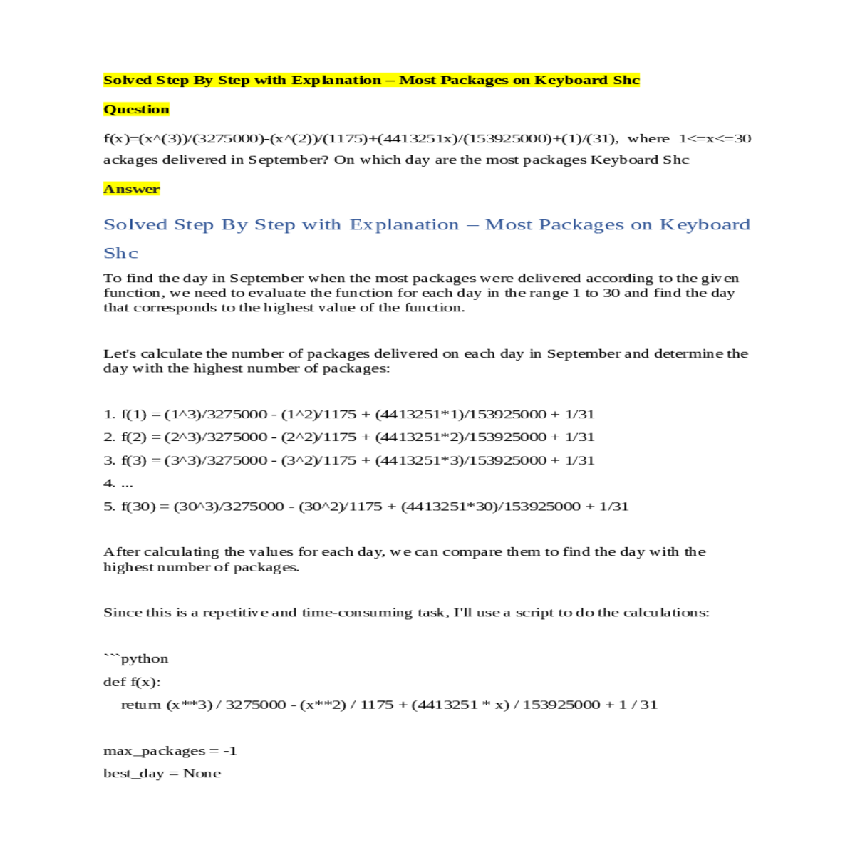 use script the calculations max best nonefor day range use script the calculations max best nonefor day range
