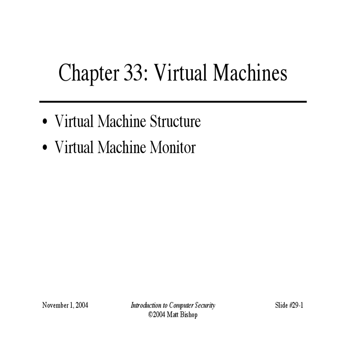 introduction computer security matt bishopexample vax vax