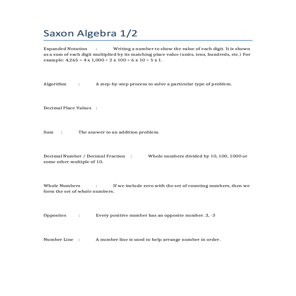 expanded notation writing number show the value each digit