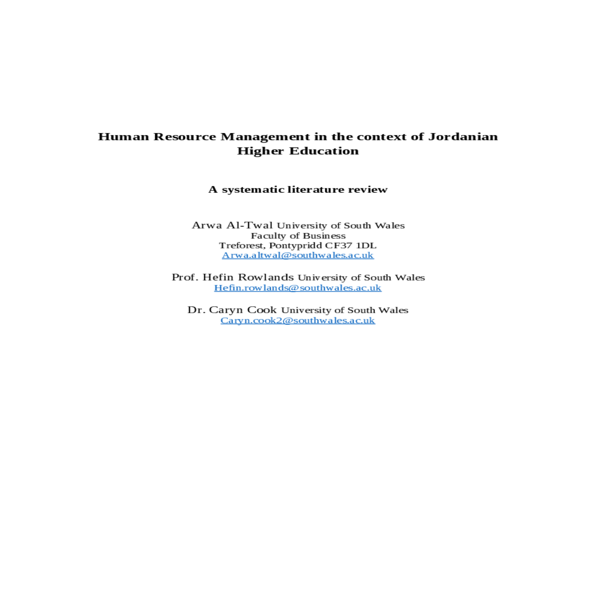 research hrm the context weak and limited allui and sahai