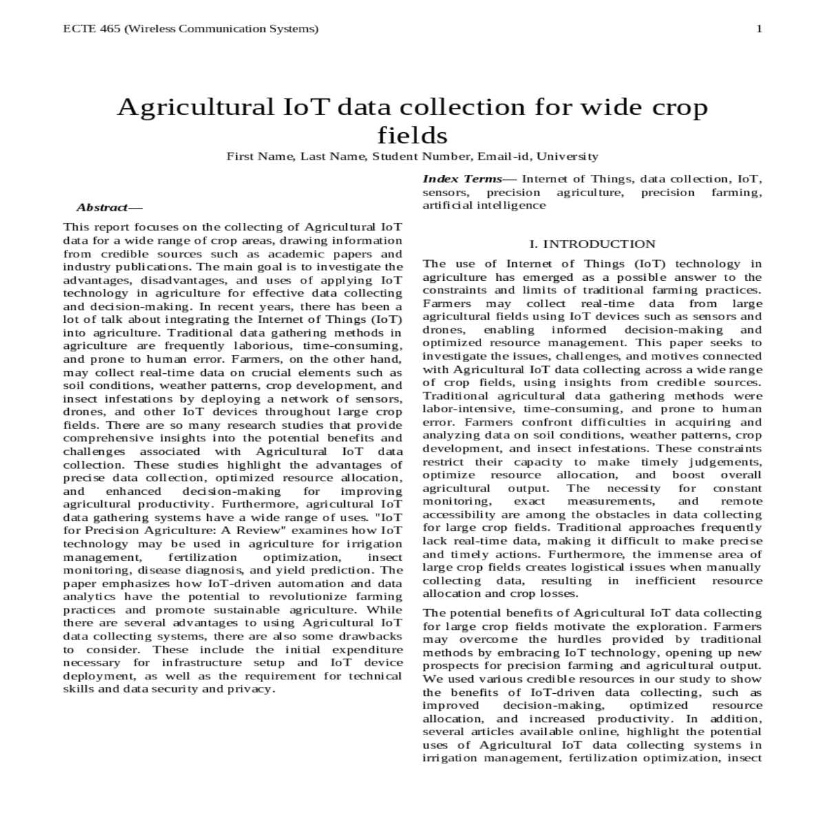 monitoring crop growth and health indicators