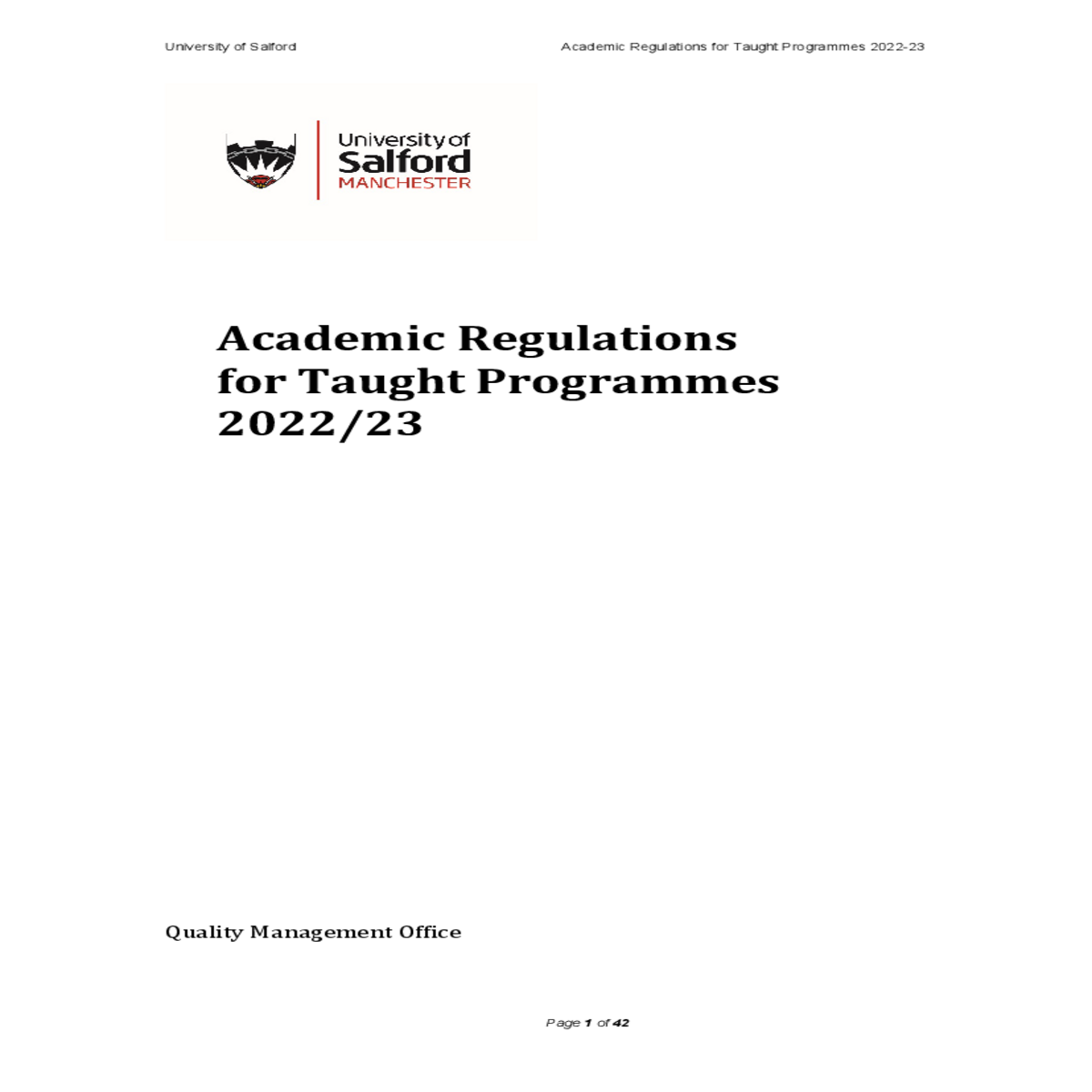 specification and approval modules and programmes