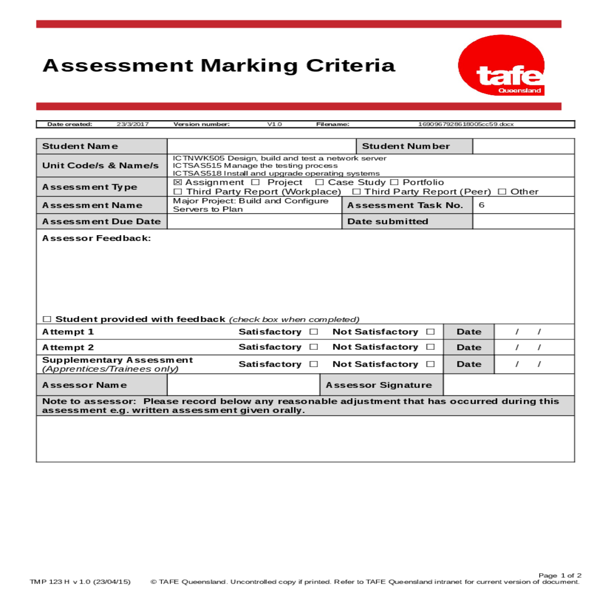build and test network serverictsas manage the testing processi