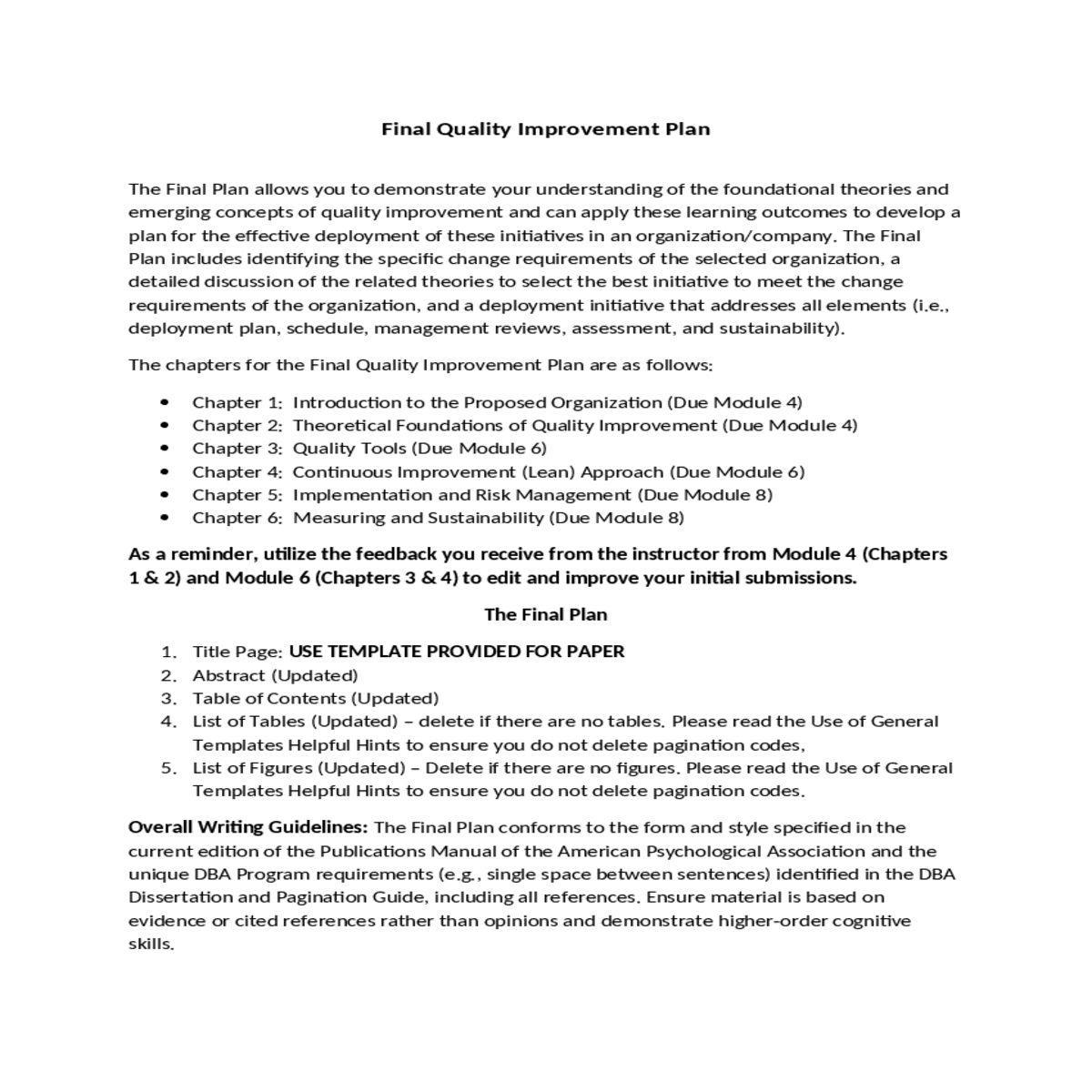 chapter 5 implementation plan and risk assessment