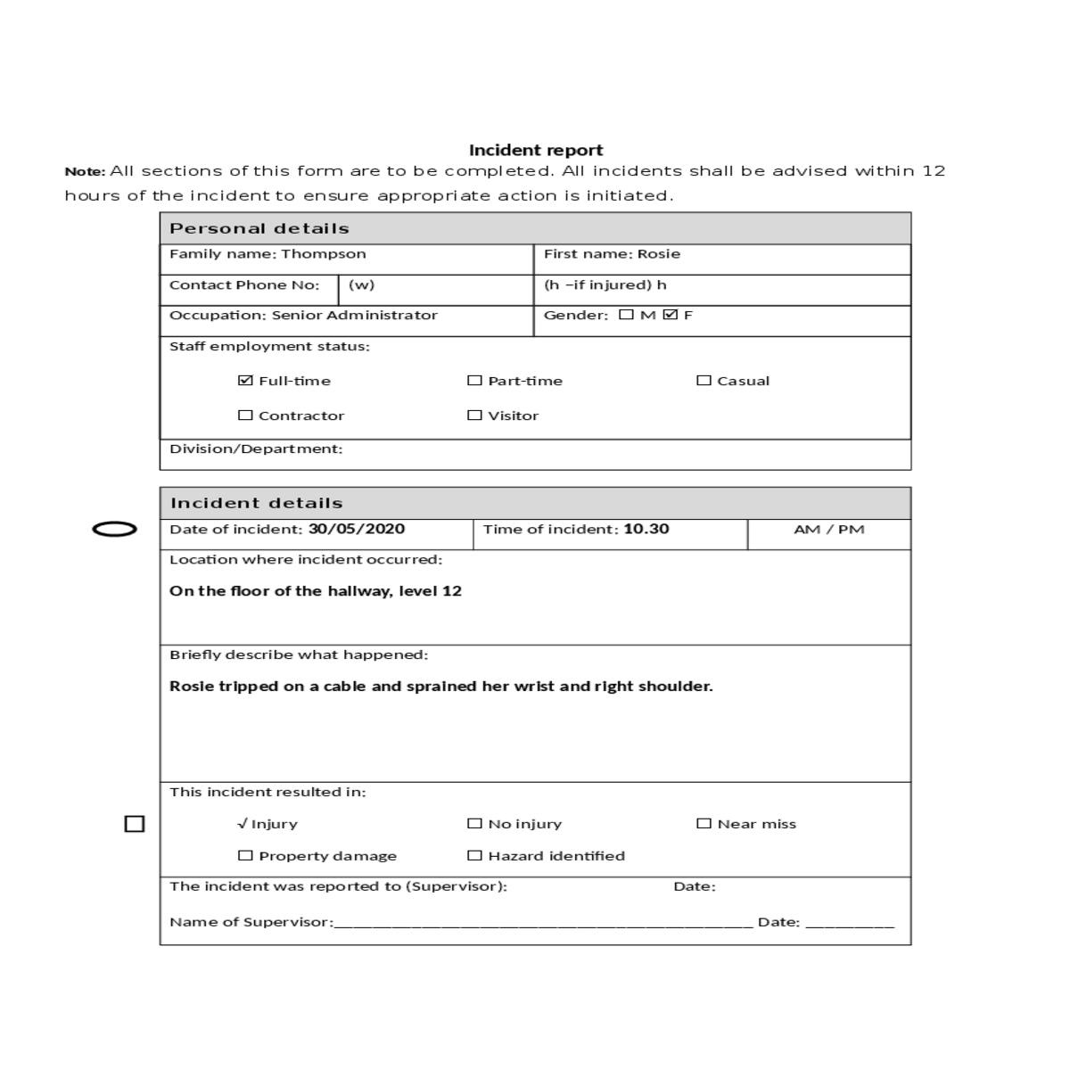 slip properly tie the cables put clearly stated warning signs