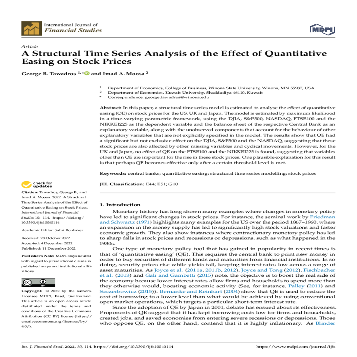 Forecasting Structural Time Series Models And The Kalman Filter