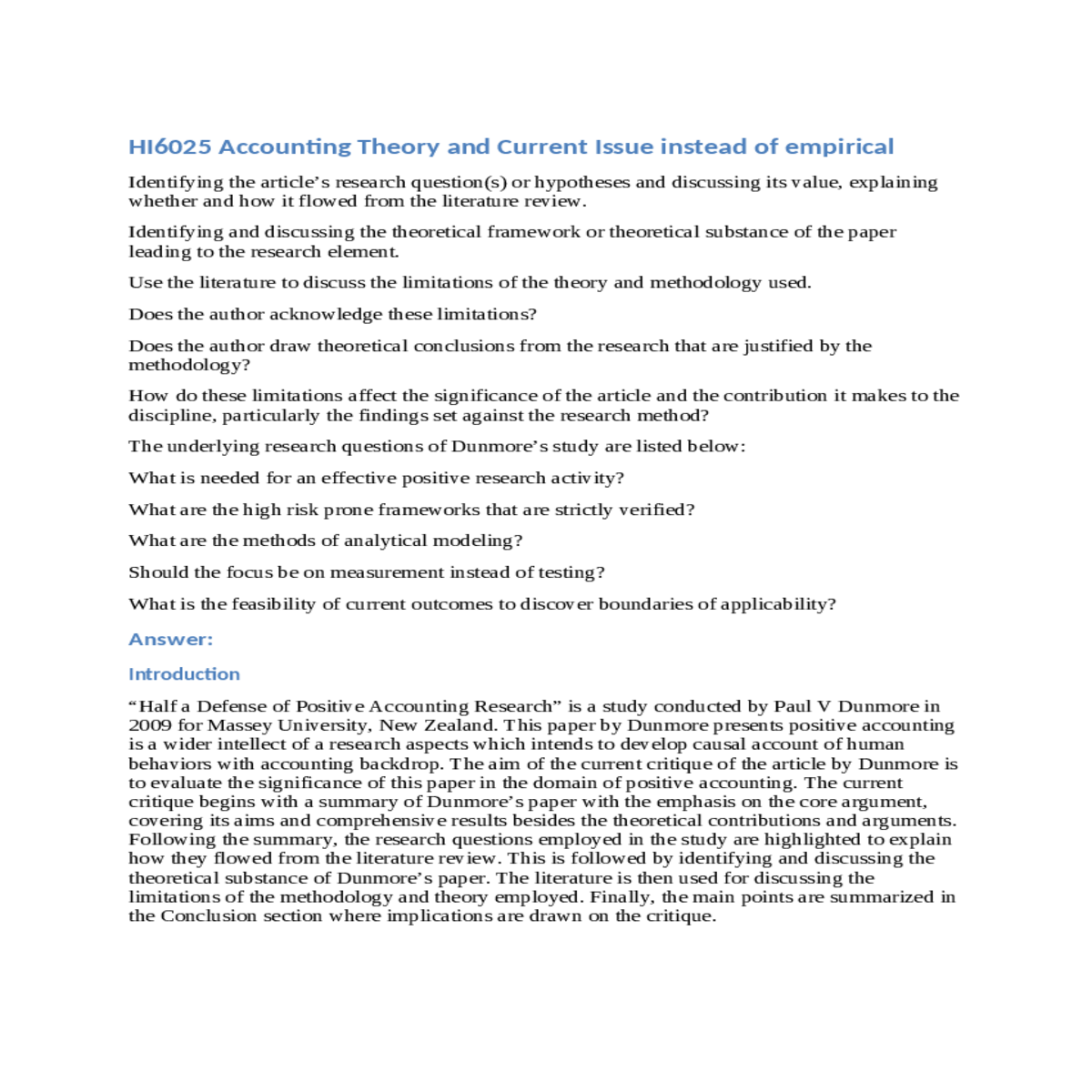 significance and limitations of the article