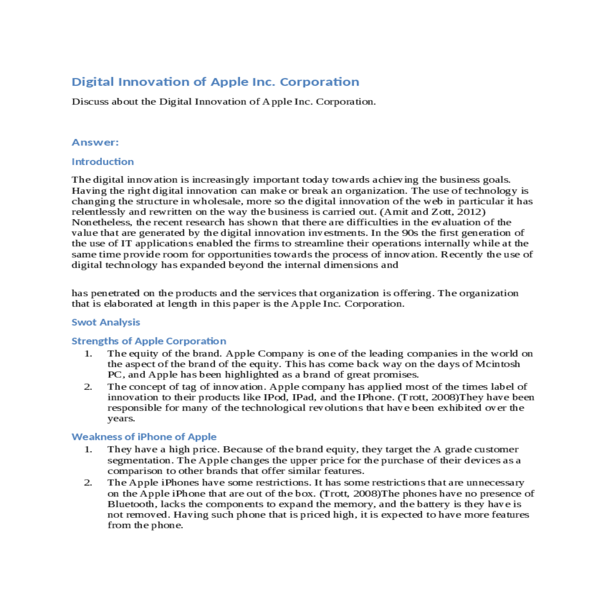 digital innovation of apple and how it affect the organization