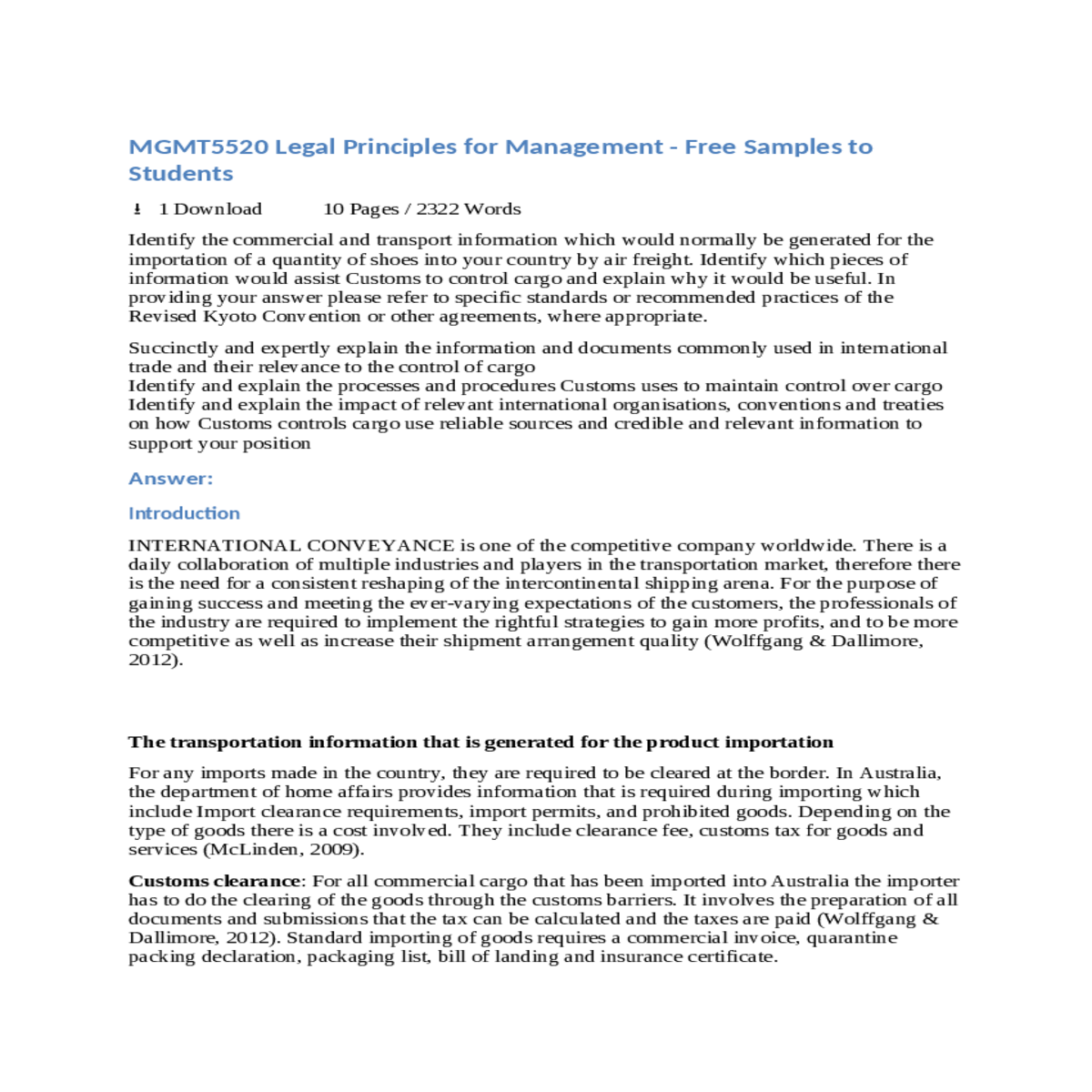 the revised kyoto convention rkc