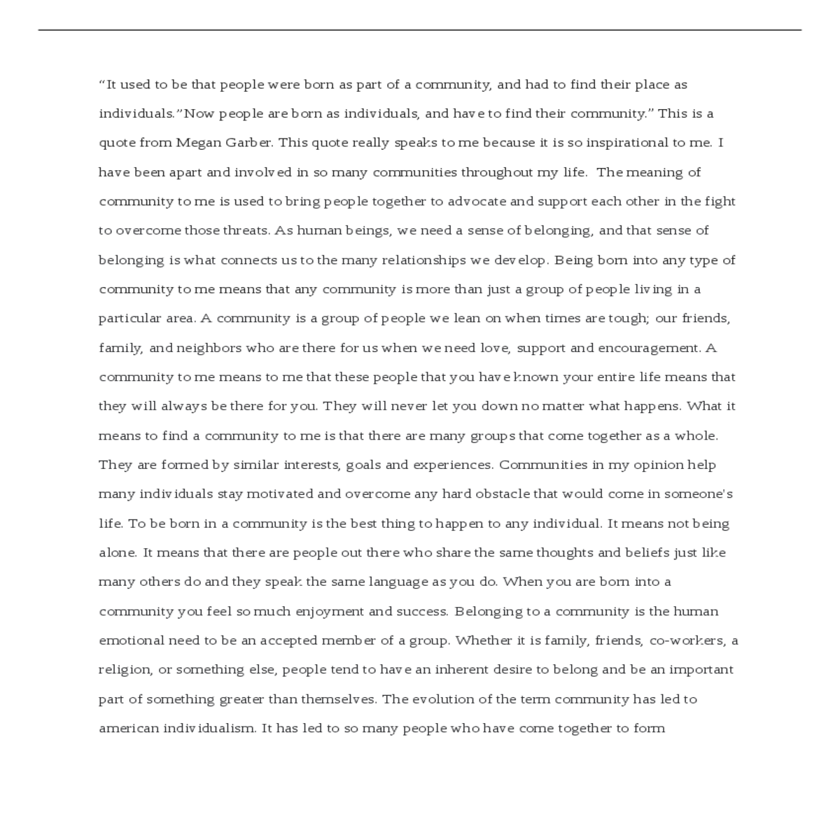 the positive development community the importance