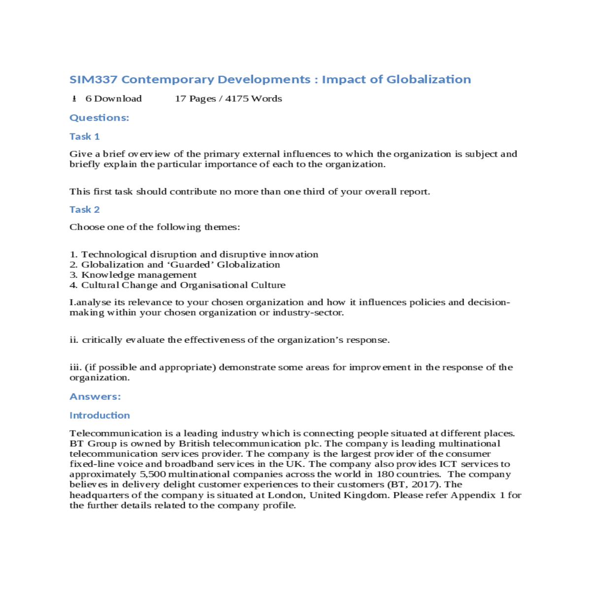 effectiveness of the expansion plan of bt