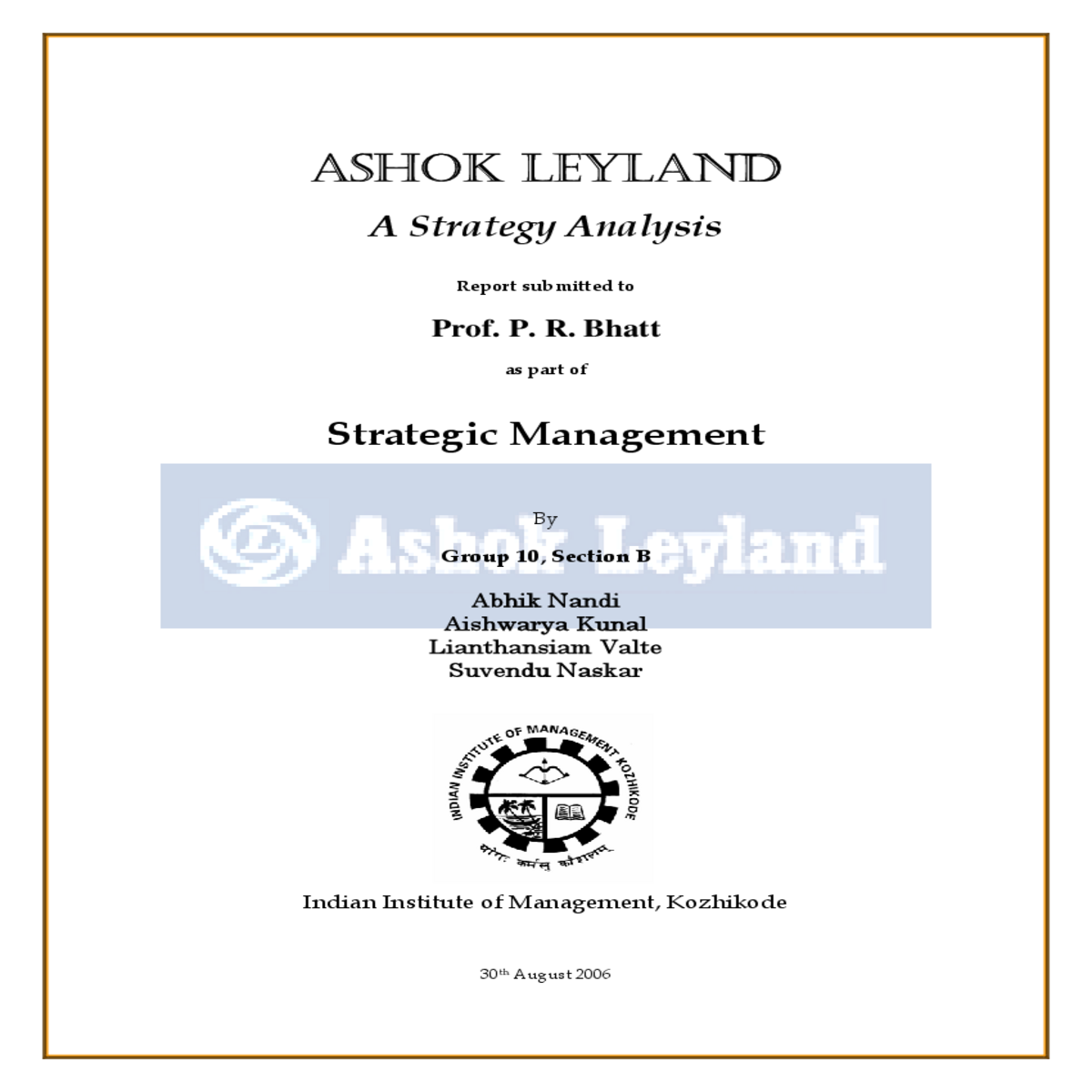 core competencies matrix and swot analysis ashok leyland