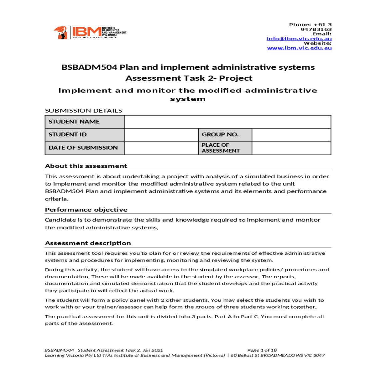 assessment task activities