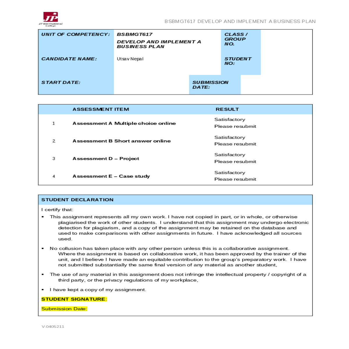 task 22 implement and monitor your plan
