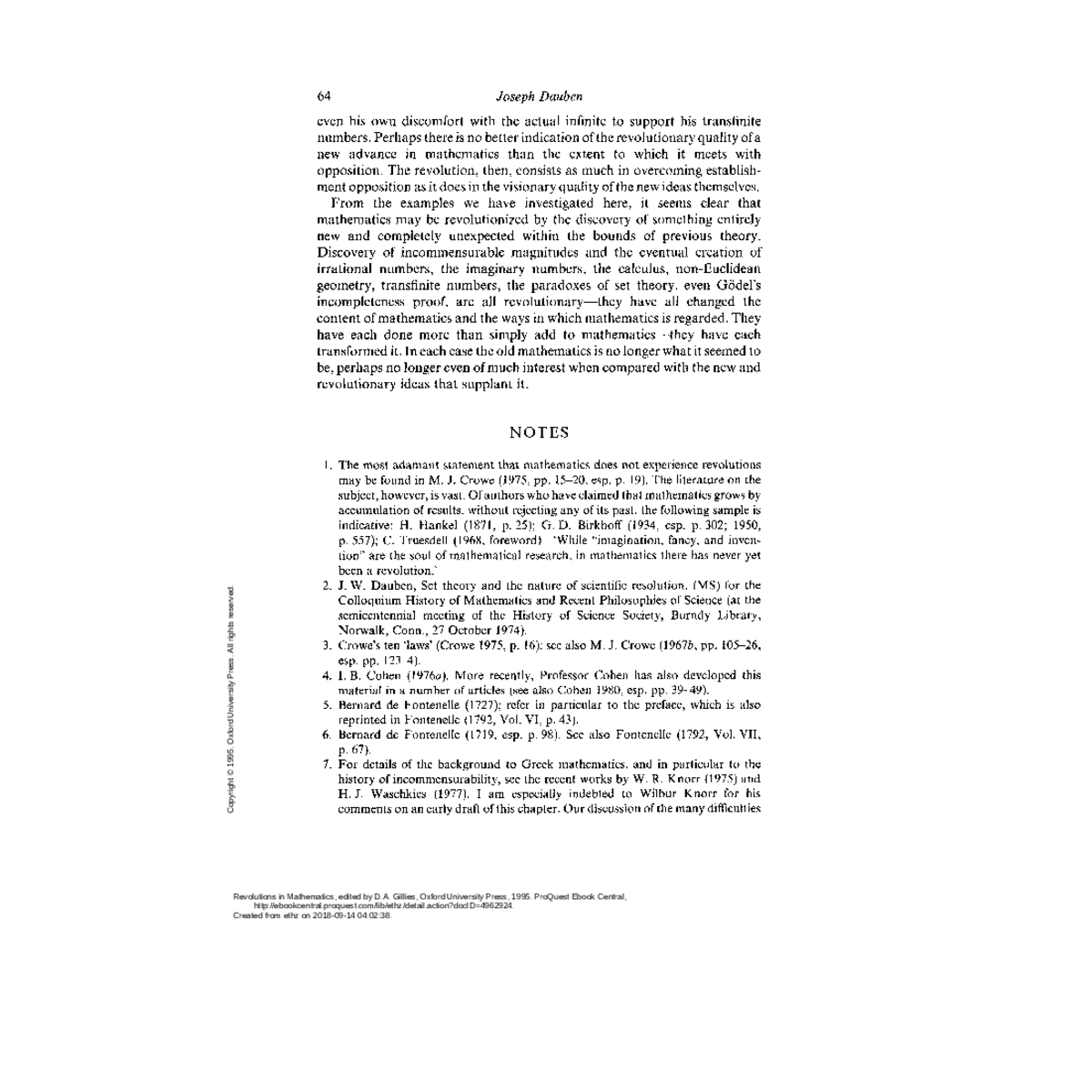 Joseph Dauben: Oxford University Press