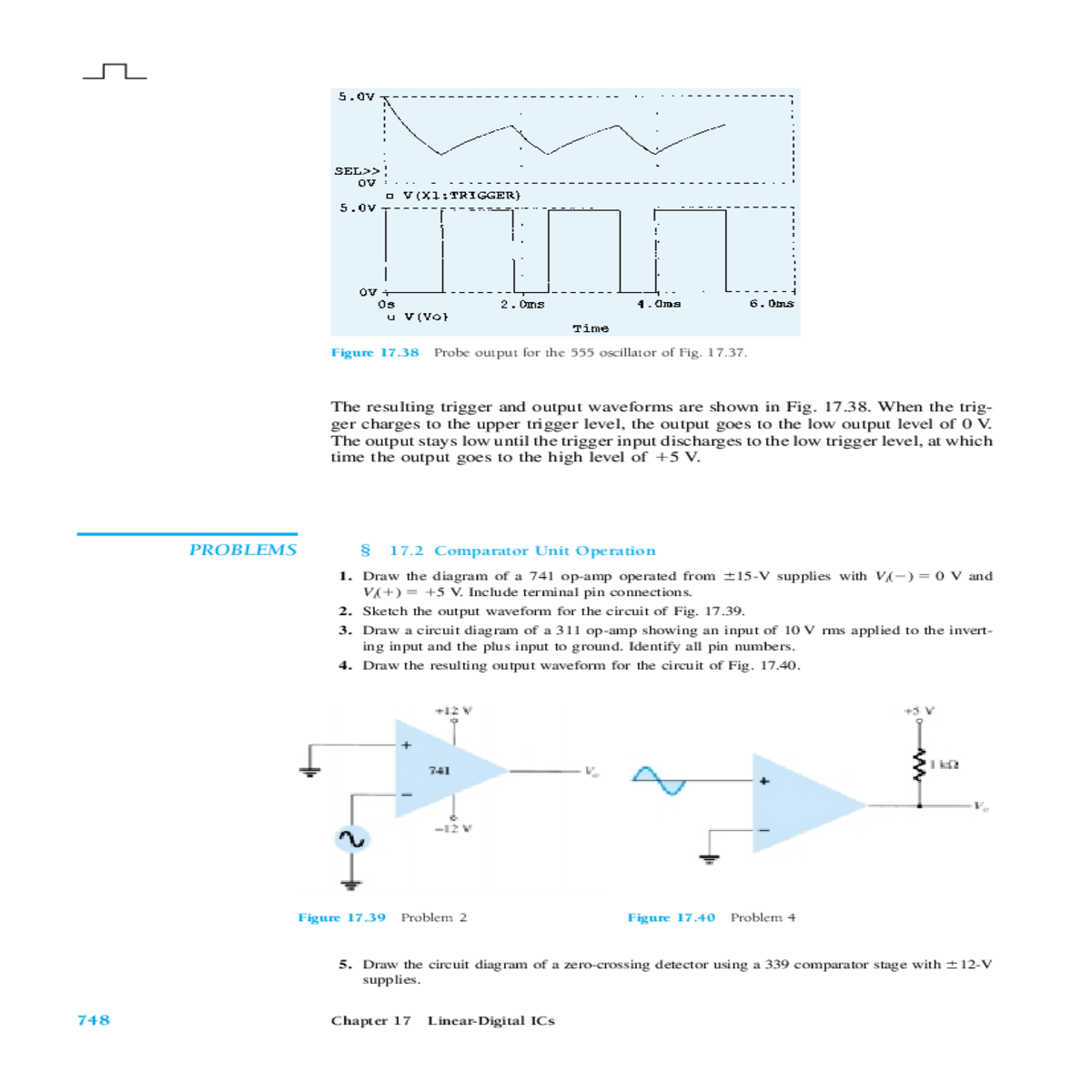 Draw The Resulting Output Waveform For The Circuit Fig
