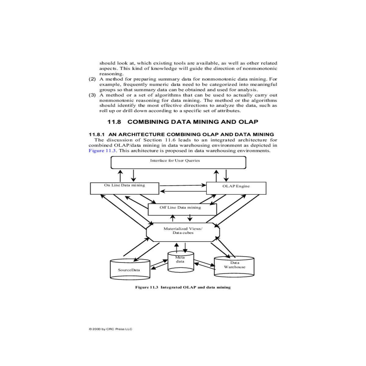 how put together different aspects olap and data mining