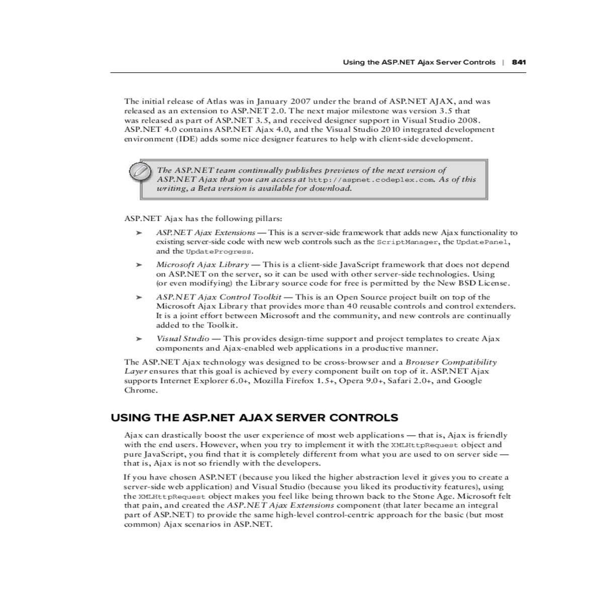 asp ajax supports internet explorer