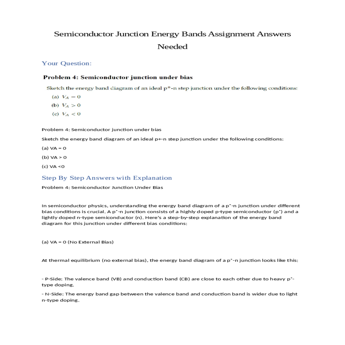 step by step answers with explanation