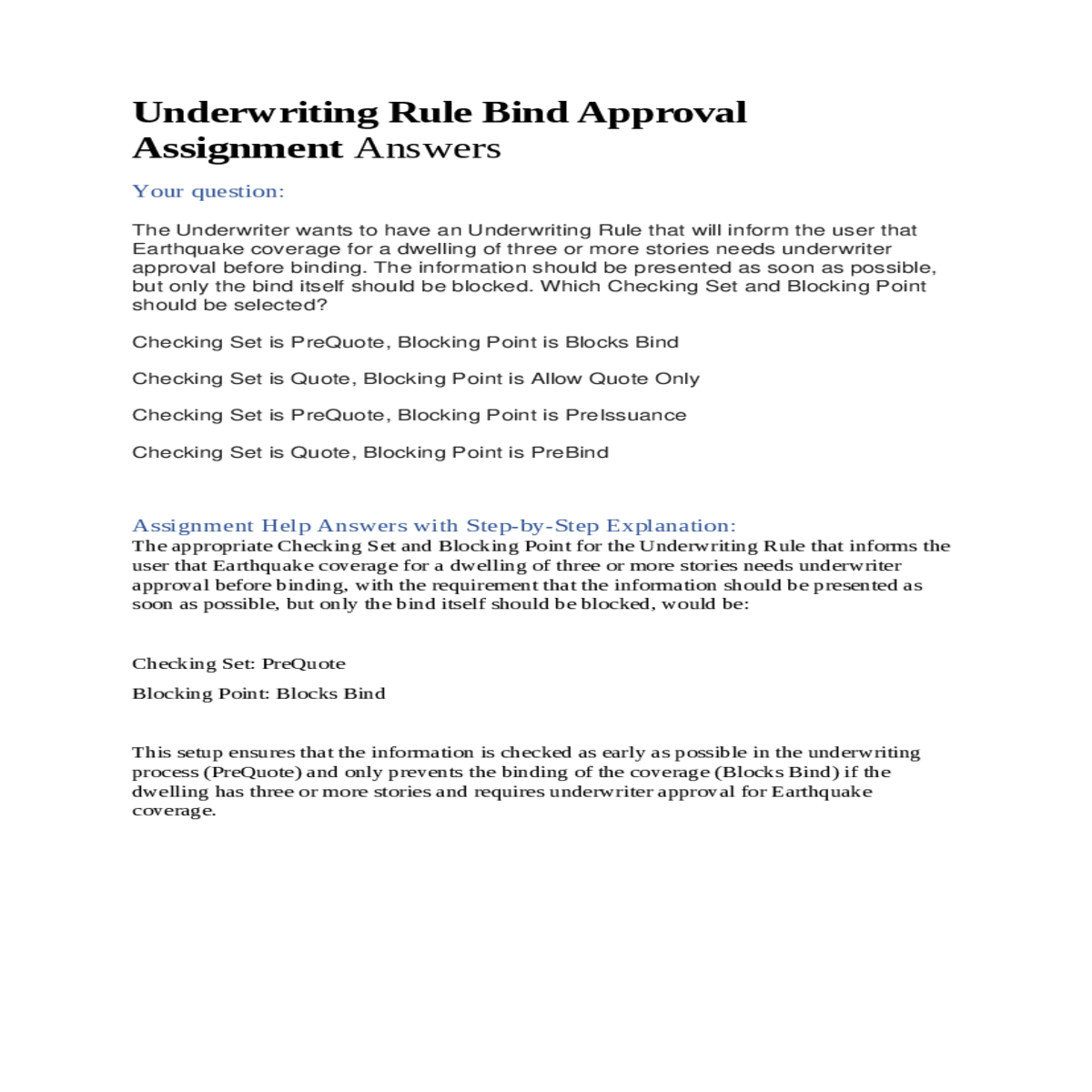 assignment help answers with stepbystep explanation